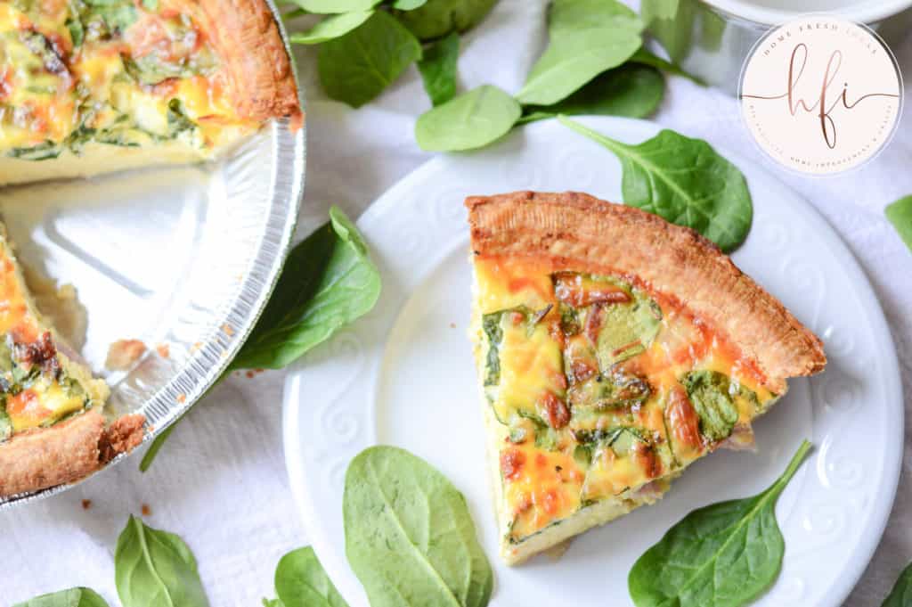 Cheesy Ham And Spinach Quiche Recipe – Home Fresh Ideas