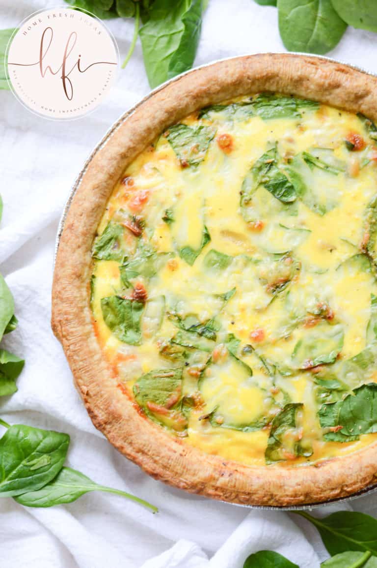 Cheesy Ham And Spinach Quiche Recipe – Home Fresh Ideas