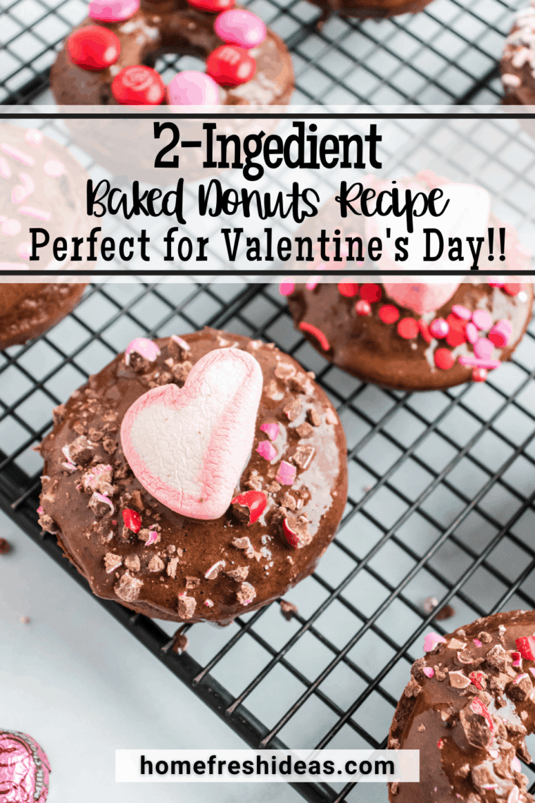 2 Ingredient Valentine’s Day Baked Donut Recipe – Home Fresh Ideas